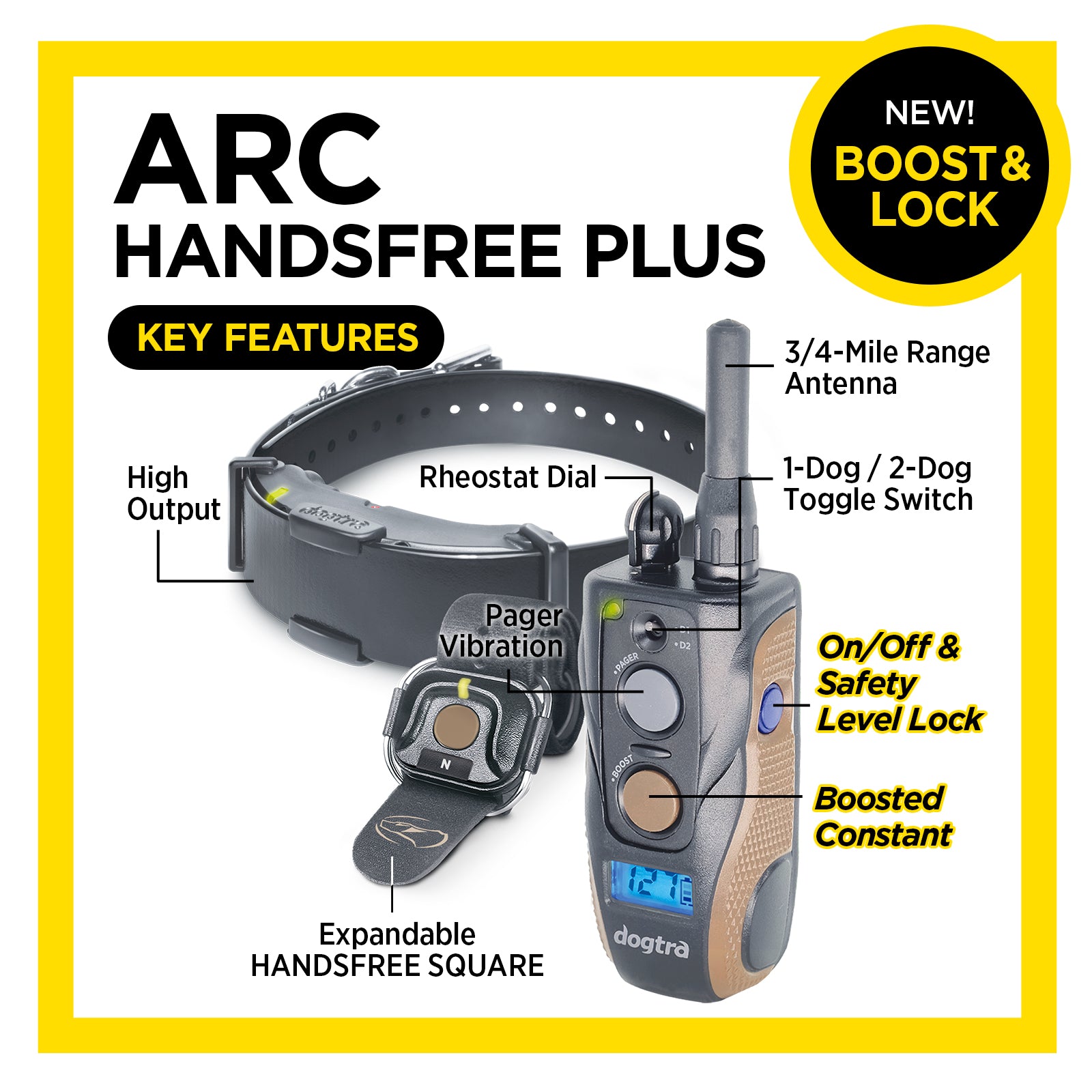 דוגטרה קולר אלקטרוני- קולר אילוף חשמלי Dogtra Arc 800 FREE PLUS – FOR ...